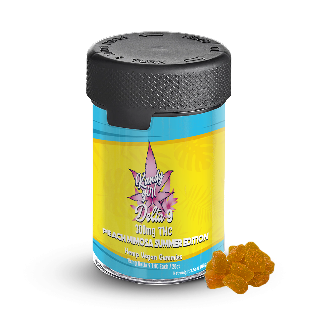 Delta 9 | THC Gummies | Vegan Strawberry | 300 mg | Kandy Girl | Black ...